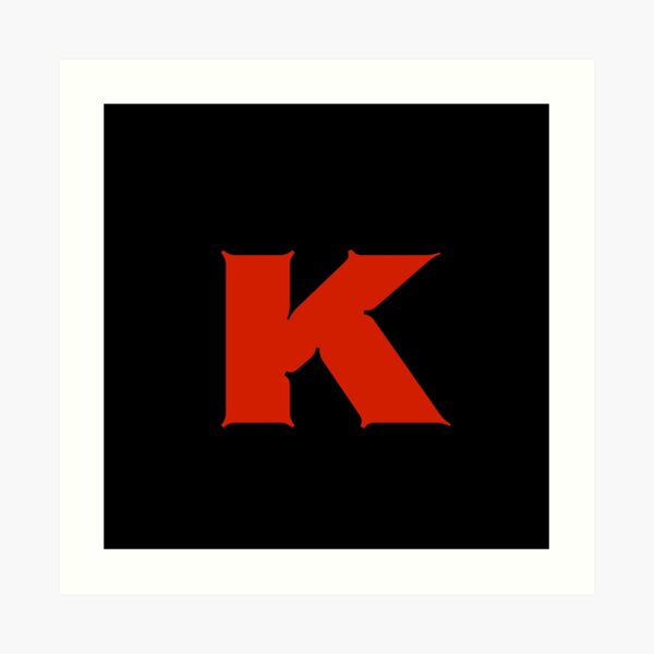 "Dripping Letter K" Art Print by myminimalist | Redbubble