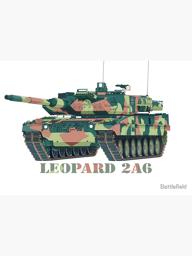 "Leopard 2A6 German Army MBT Main Battle Tank Diagram Gift" Art Print ...