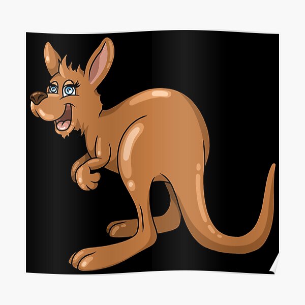 "Cute kangaroo australian marsupial" Poster for Sale by ARTemyzz ...
