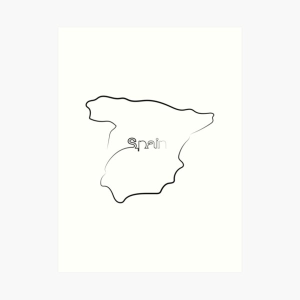 "Spain Map | One Line Art | One Line Artist | Minimal Art | Map Of ...