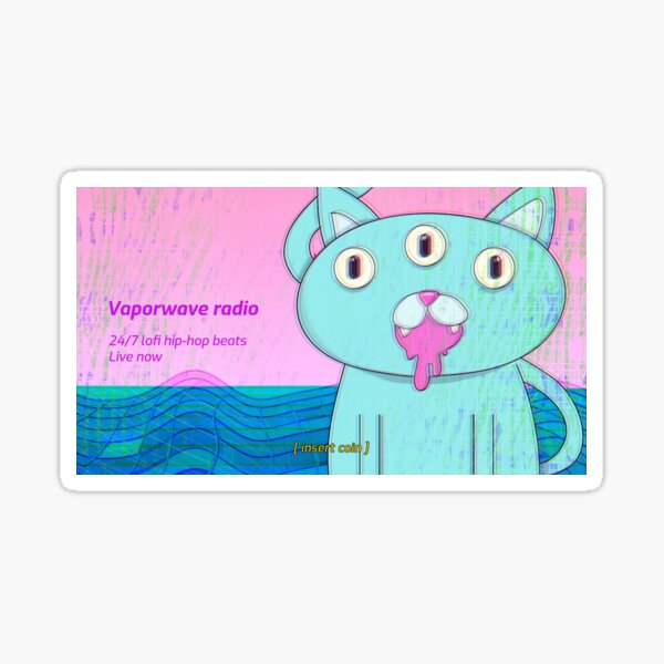 "Vaporwave Radio - 24/7 lofi hip-hop beats - live now - three eye cat ...