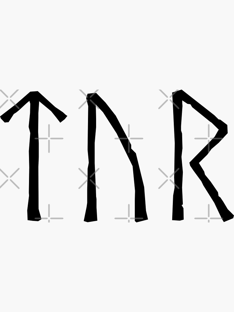 "Tyr Norse God Viking Futhark Runes" Sticker for Sale by BluePagan ...