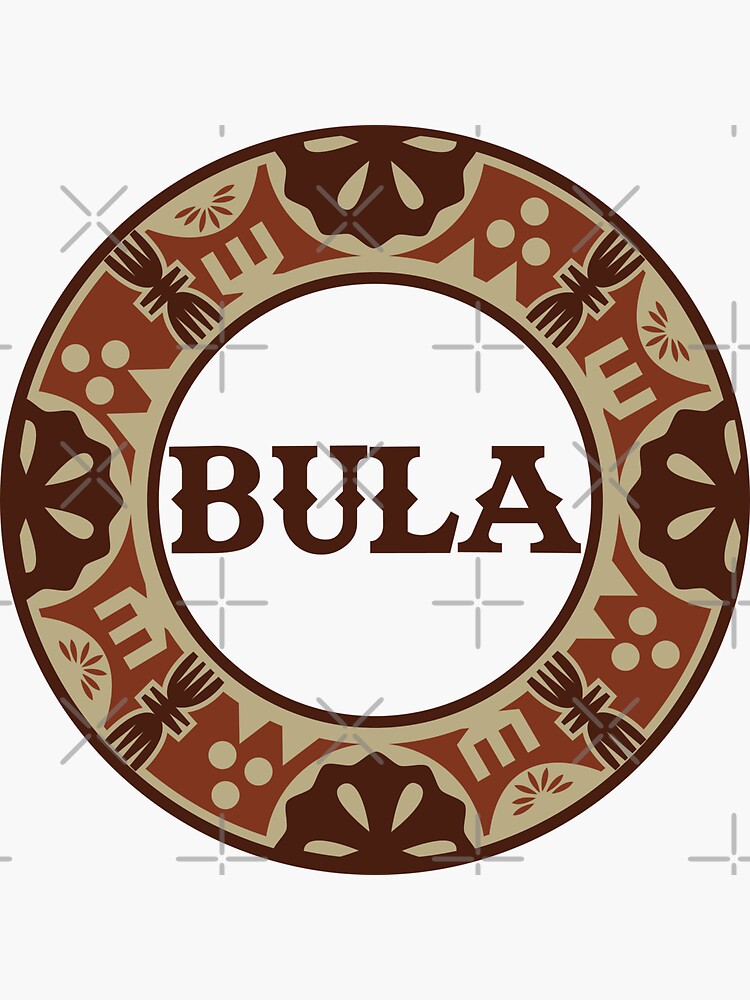 "BULA - Fiji Tapa" Sticker for Sale by HueyFiji | Redbubble