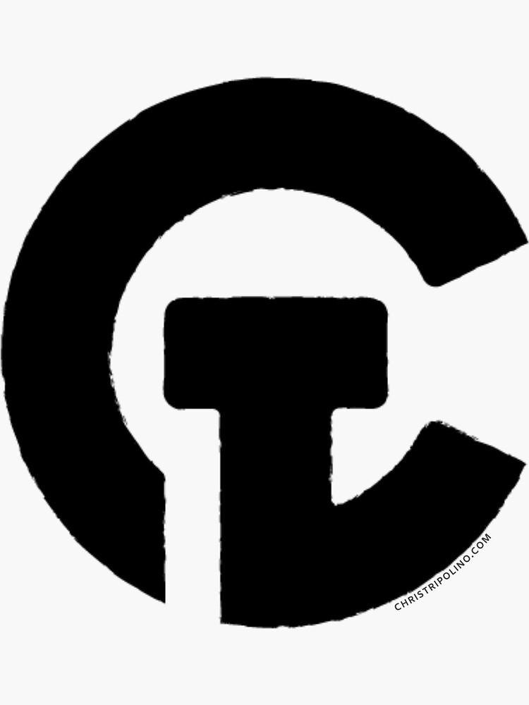 "CT Classic Black Logo" Sticker by ChrisTripolino | Redbubble
