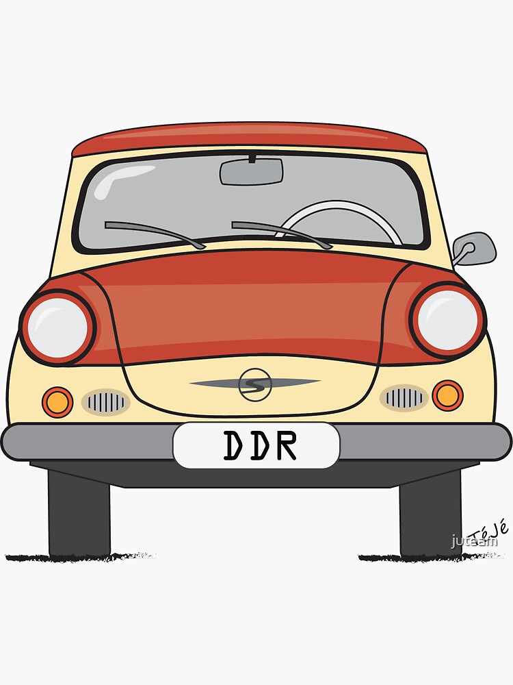 "Trabant, retro car" Sticker for Sale by juteam | Redbubble