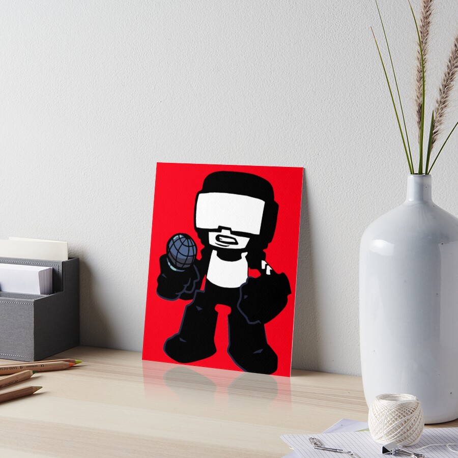 "Friday Night Funkin TANK MAN red background" Art Board Print by ...