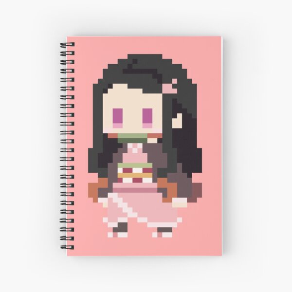 "8-Bit Nezuko Kamado (Pixel Art)" Spiral Notebook by Koi-Art | Redbubble