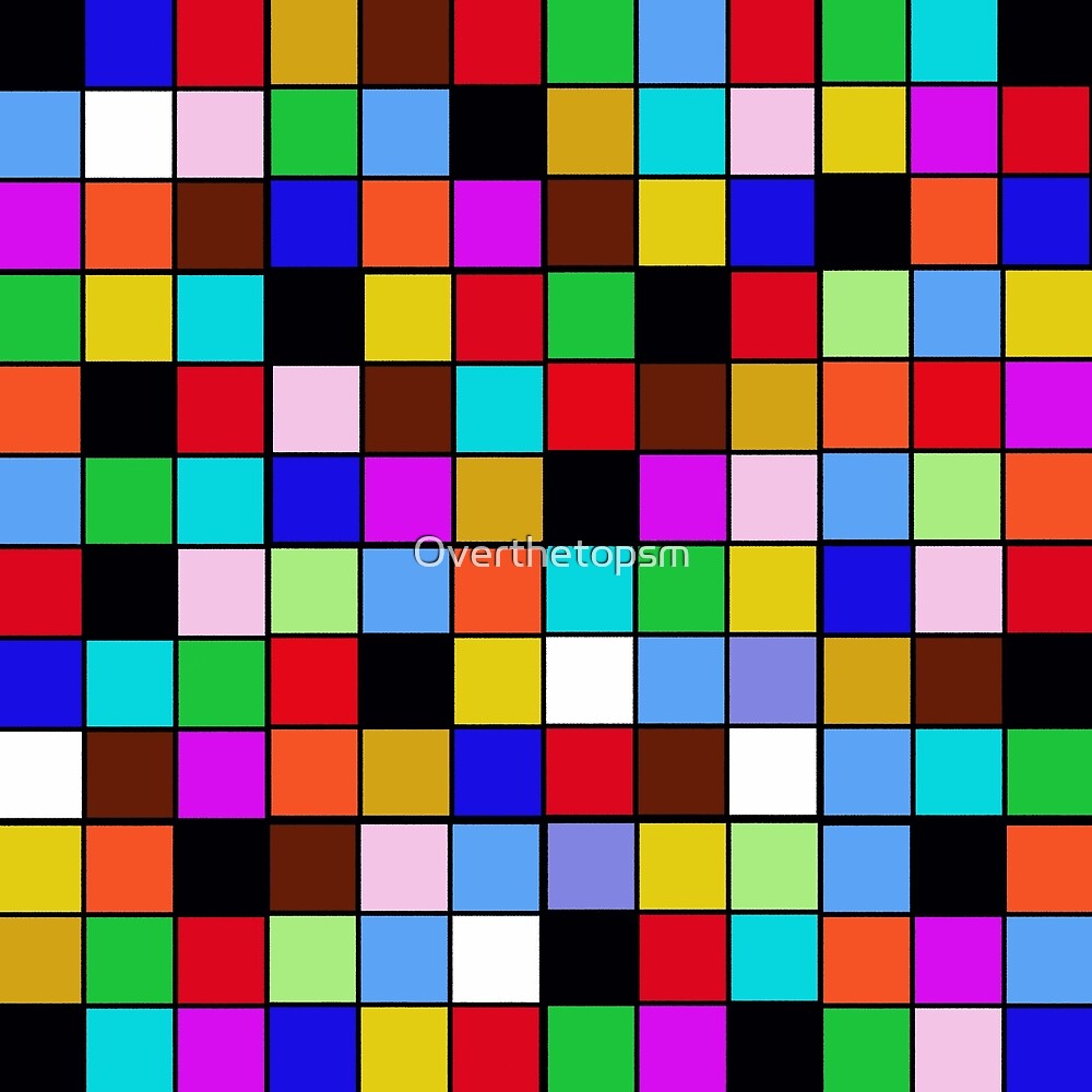 "Checkerboard Color Blocks Abstract Pattern" by Overthetopsm | Redbubble