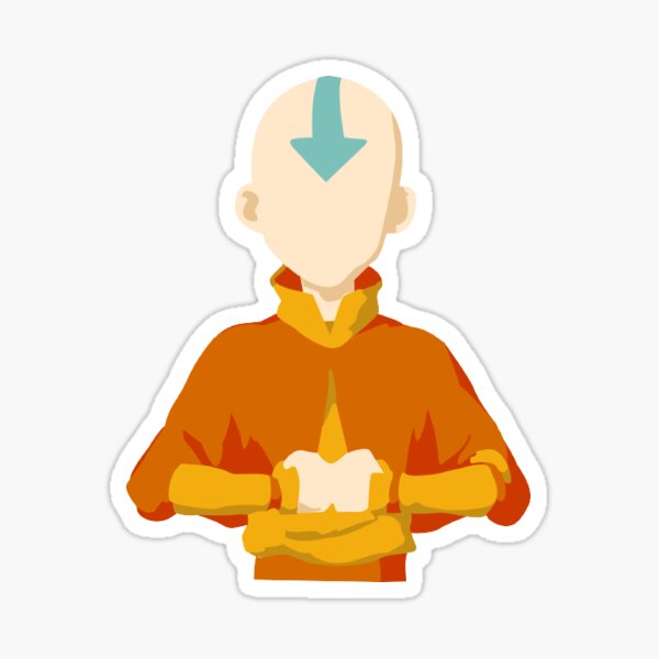 "Aang - ATLA " Sticker by millaglassie | Redbubble
