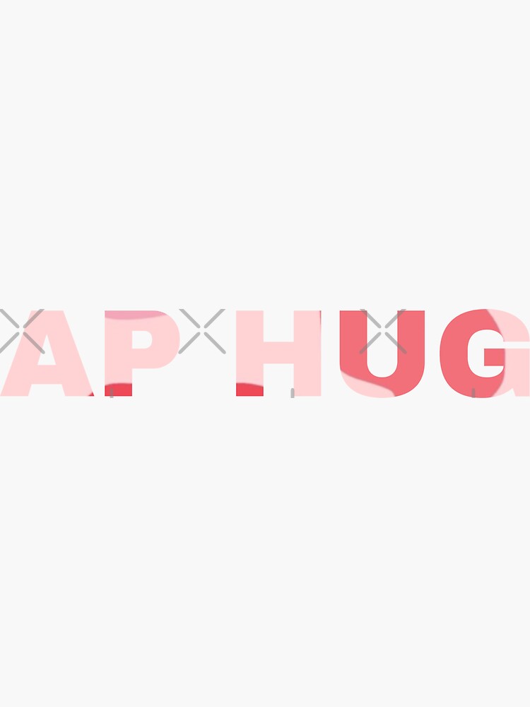 "Pink Cow Print AP HUG" Sticker for Sale by gretchenellaxx | Redbubble