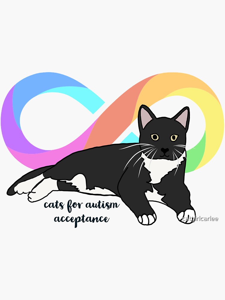 "autism acceptance cat" Sticker for Sale by catgirlcarlee | Redbubble