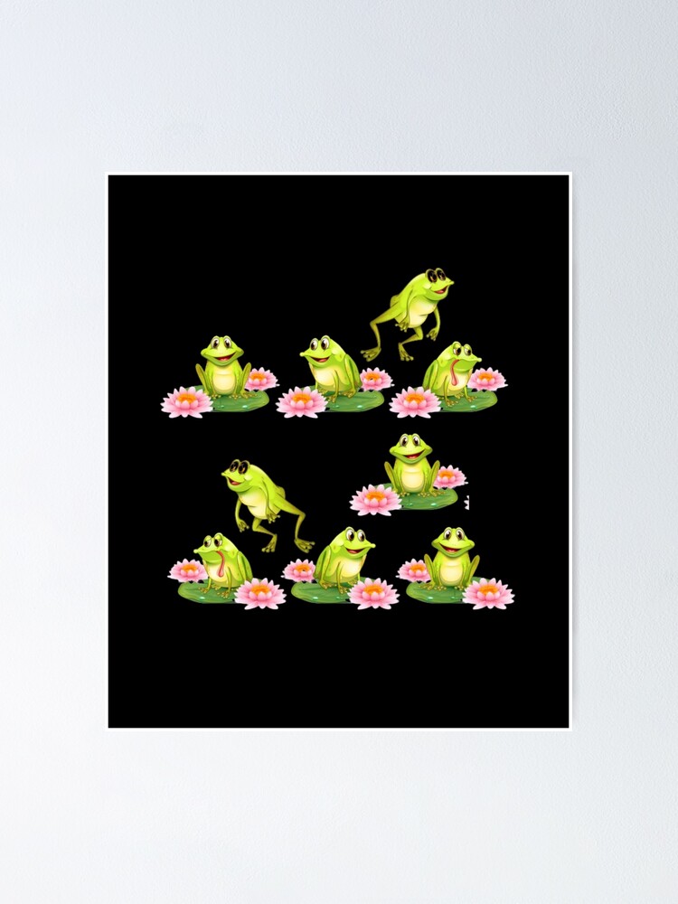 "Smiley Frog Face stickers" Poster by aichachams | Redbubble