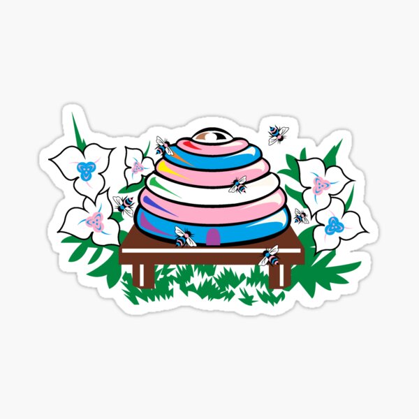 "Transgender Beehive" Sticker for Sale by TransgenderUtah | Redbubble