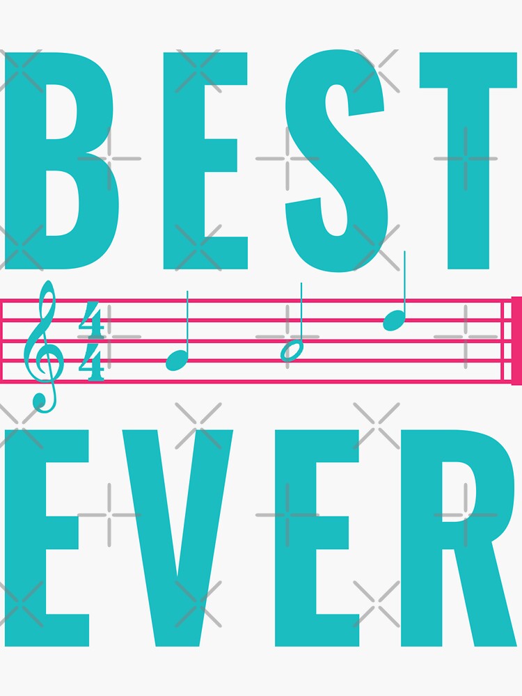 "Best Dad Ever Musical Notes, DAD Music score" Sticker for Sale by ...