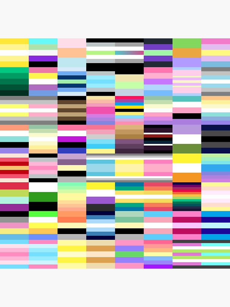 "64 Genders Grid" Sticker by neopronouns | Redbubble