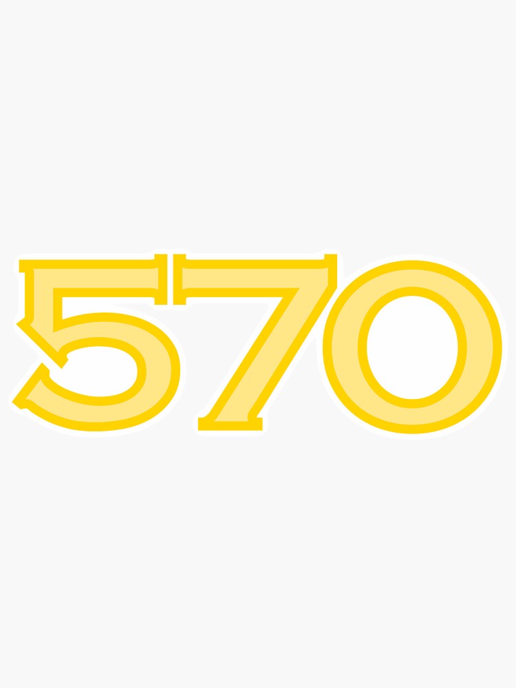 "570 area code" Sticker for Sale by juliakopf | Redbubble