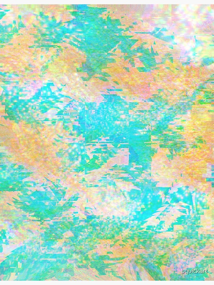 "All Over Pattern Glitch Art CMYK Blue Yellow Pink Procreate Digital ...