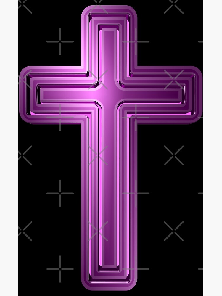"Shining Purple Christian Cross" Art Print for Sale by toddbrooney ...