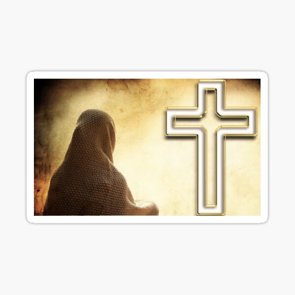 "Marry and the Holy Cross" Sticker for Sale by Preditorcuts | Redbubble