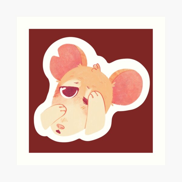 " Cute shy rat" Art Print for Sale by Nocmora | Redbubble