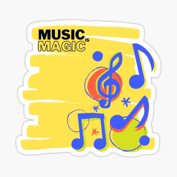 "MUSIC IS MAGIC" Sticker by JJinsSHOP | Redbubble