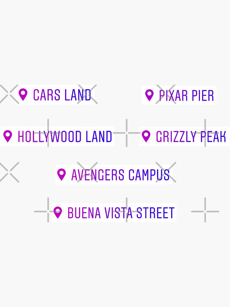 "DCA Location Sticker Pack" Sticker for Sale by Ella Freeman | Redbubble