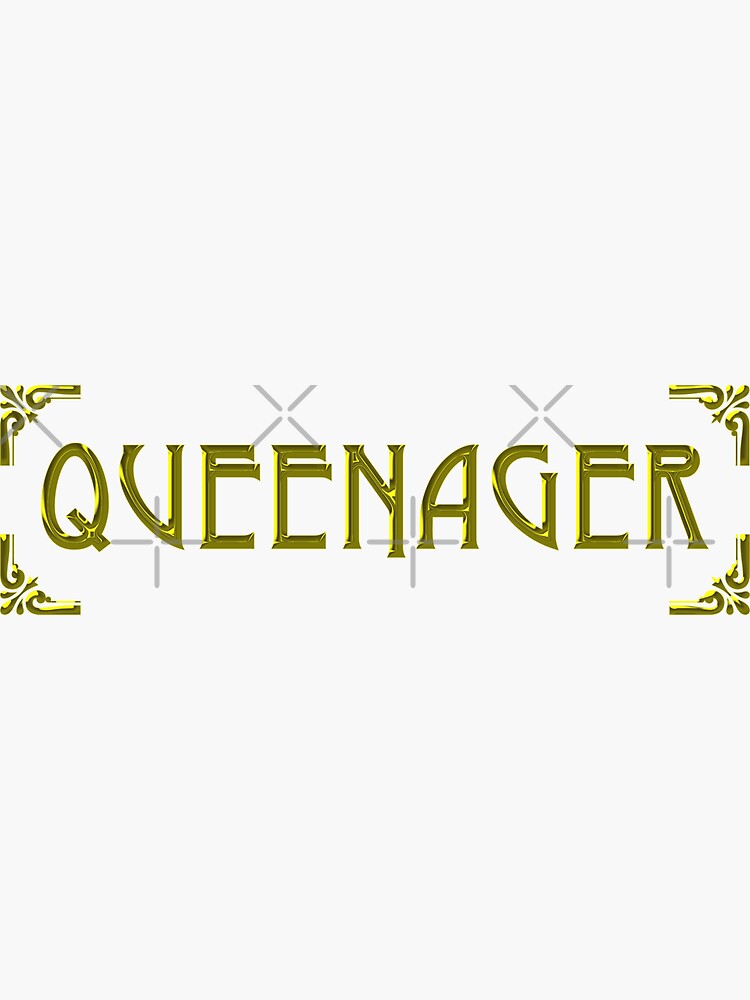 "Golden Queenager" Sticker for Sale by superdumb70 | Redbubble
