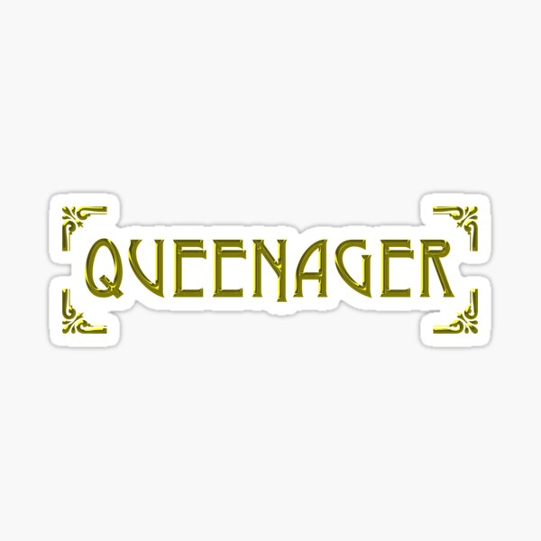 "Golden Queenager" Sticker for Sale by superdumb70 | Redbubble
