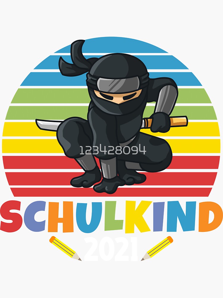 "School child 2021 ninja enrollment 1st class gift" Sticker by ...