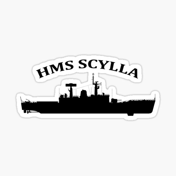 "HMS Scylla" Sticker for Sale by Jackdustys | Redbubble