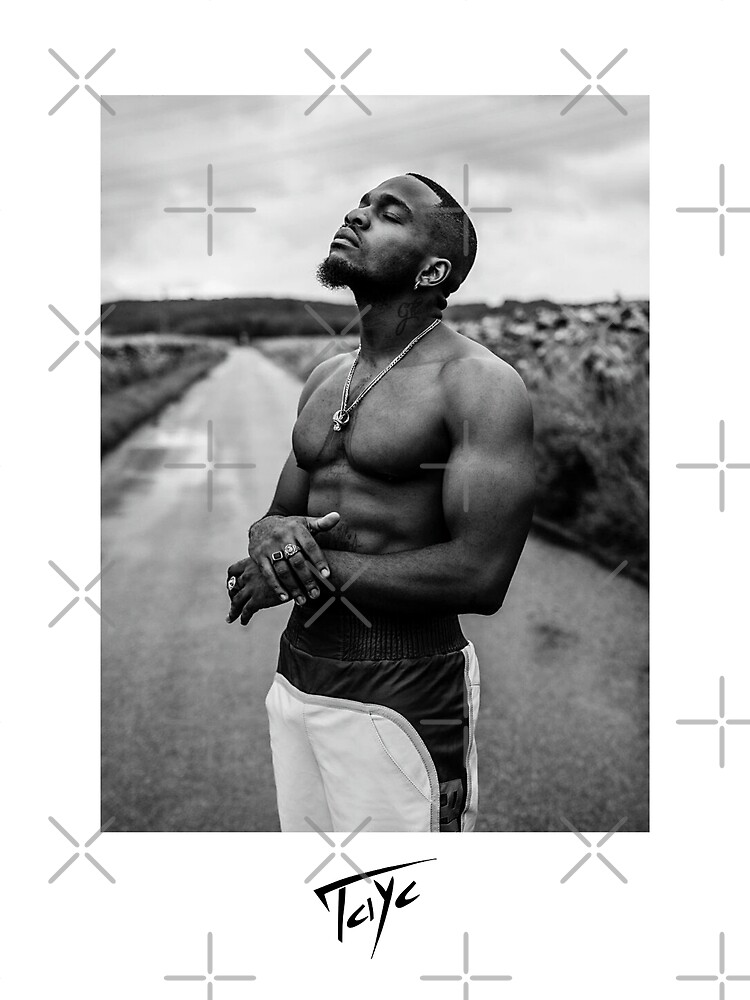 Poster « Tayc - Portrait solide noir et blanc », par CARLYXE | Redbubble