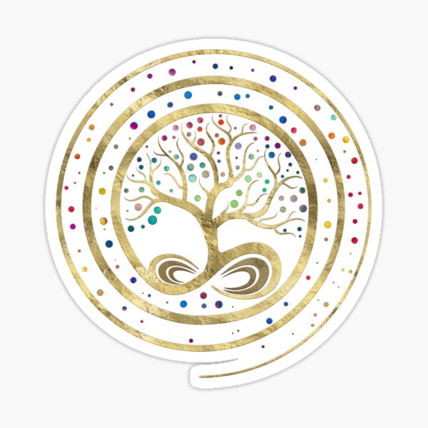 "Tree of Life - Infinity Spiral" Sticker by k9printart | Redbubble