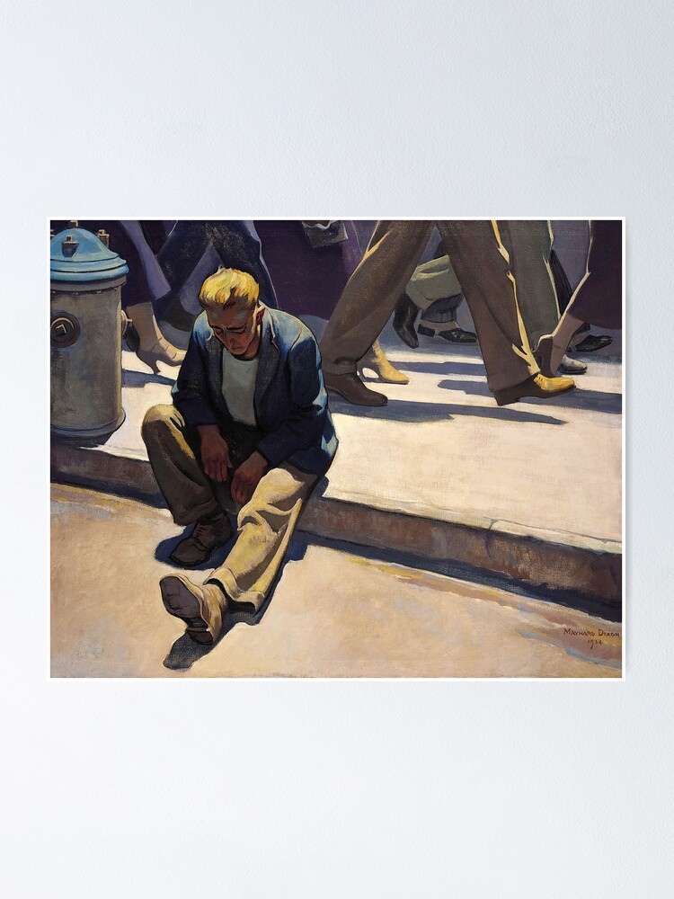 " Forgotten Man, 1934 by Maynard Dixon" Poster for Sale by High ...