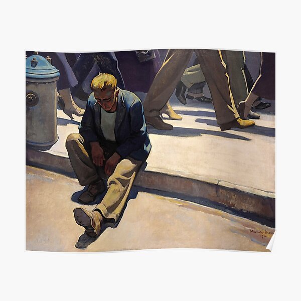 " Forgotten Man, 1934 by Maynard Dixon" Poster for Sale by High ...