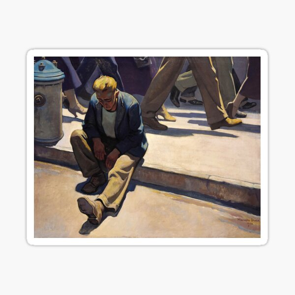 " Forgotten Man, 1934 by Maynard Dixon" Sticker for Sale by High ...