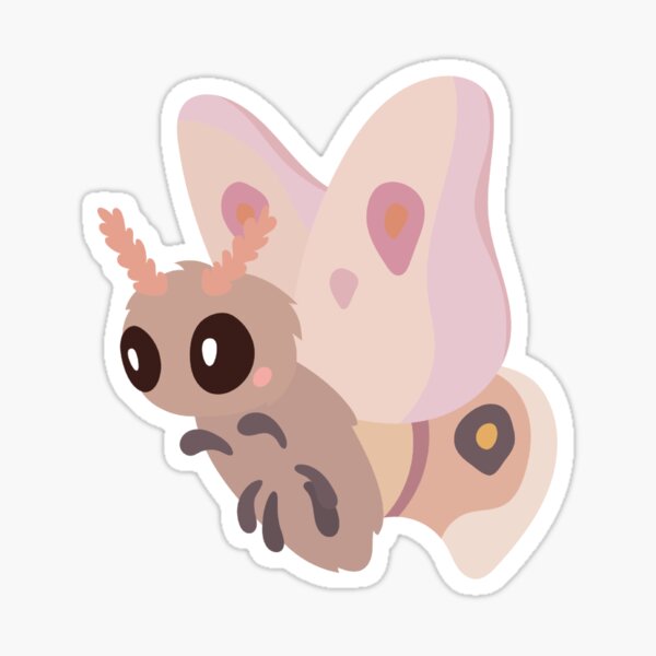 "cute moth" Sticker for Sale by art-master1 | Redbubble