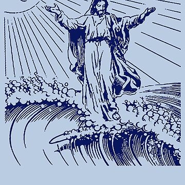 "Surfing Jesus Cool Surf Vintage Retro Christian Surfer Gift ...