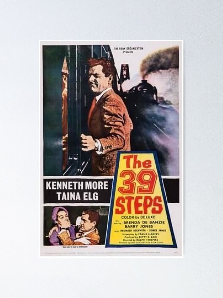 "The 39 steps by Hitchcock" Poster by Sosko | Redbubble