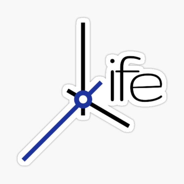 "LOGO the time of life" Sticker for Sale by Bel-Lux | Redbubble