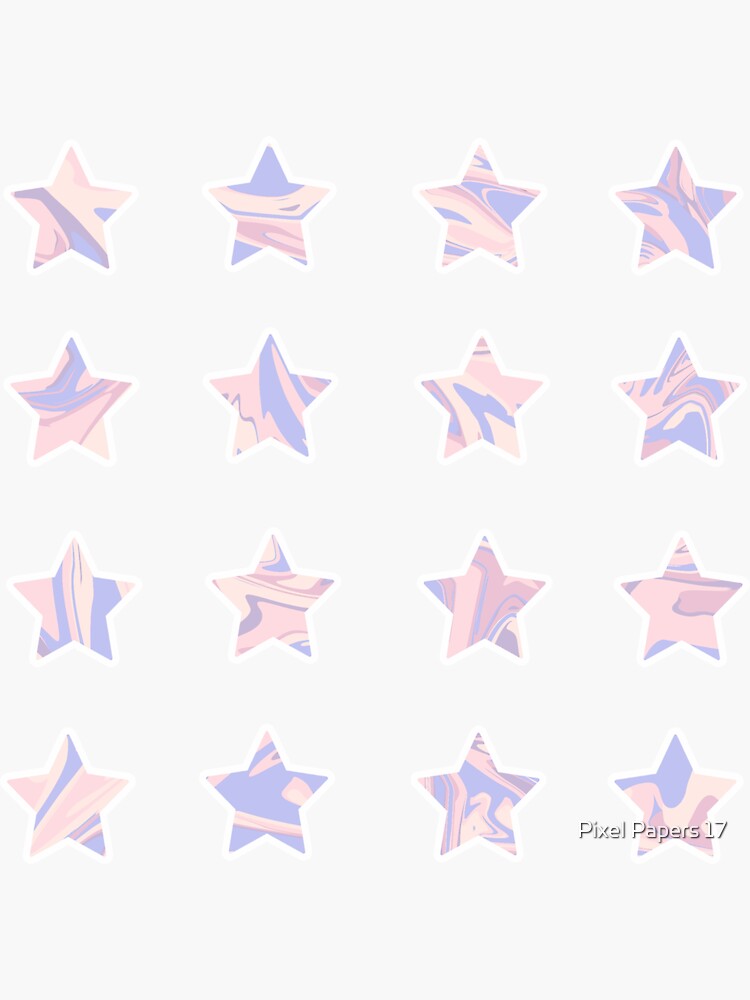 " Marble print star pack" Sticker for Sale by Zulaiha175 | Redbubble