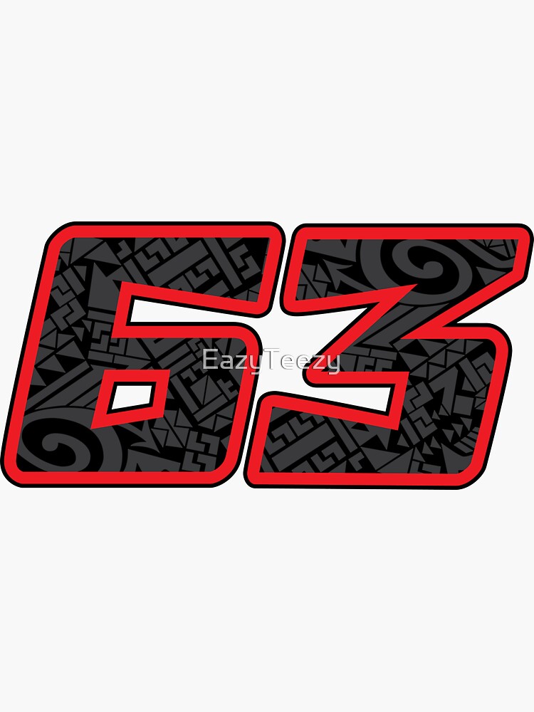 "Francesco Bagnaia Number 63 2022" Sticker for Sale by EazyTeezy ...