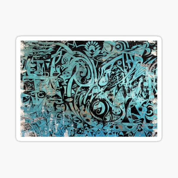 "Homa - Rustic Blue" Sticker by koorosh-nejad | Redbubble