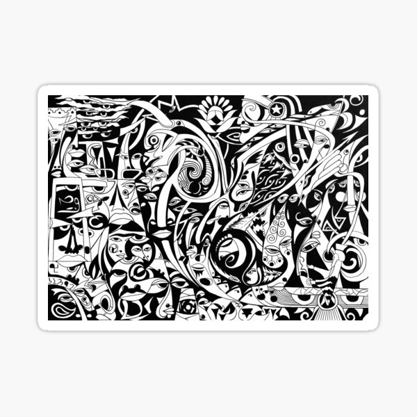 "Homa - Black and White" Sticker for Sale by koorosh-nejad | Redbubble
