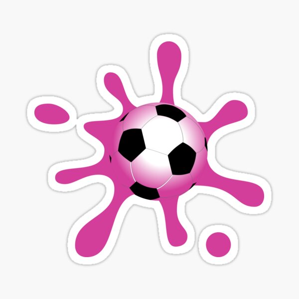 "Pink Paint Splatter Soccer Ball" Sticker by Ani1111 | Redbubble