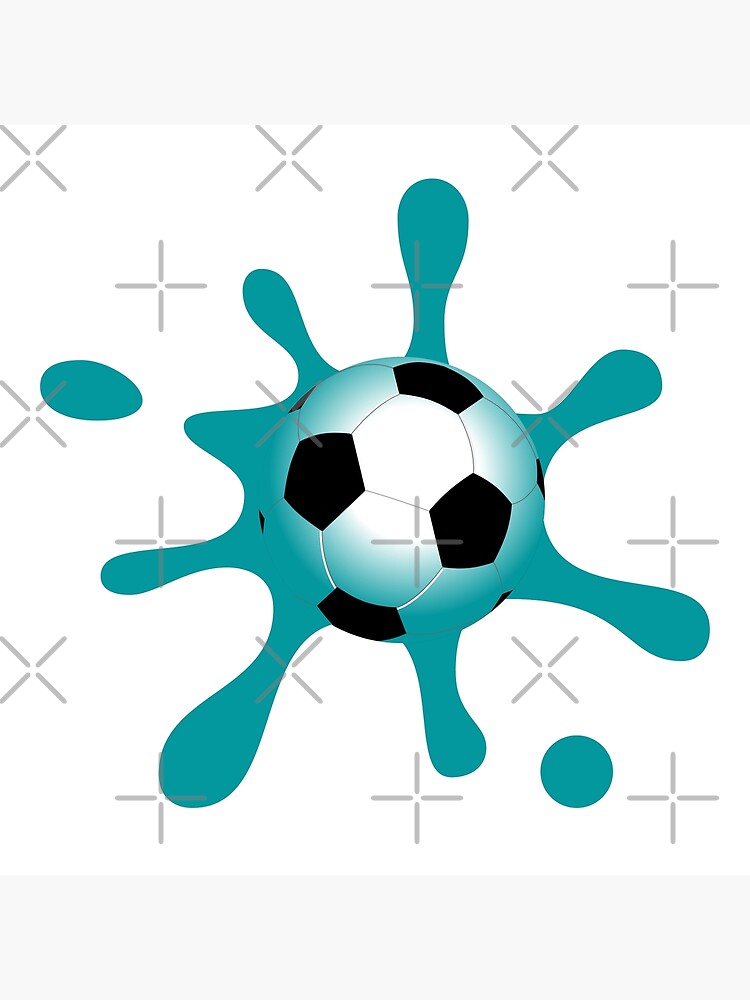 "Blue Paint Splatter Soccer Ball" Poster for Sale by Ani1111 | Redbubble