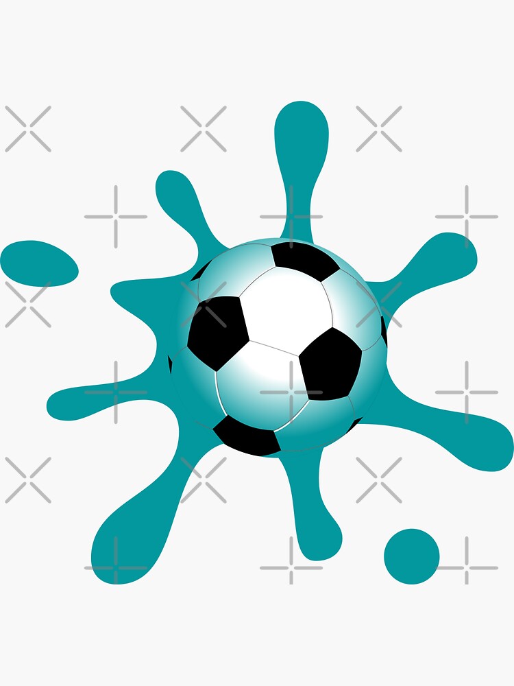 "Blue Paint Splatter Soccer Ball" Sticker for Sale by Ani1111 | Redbubble