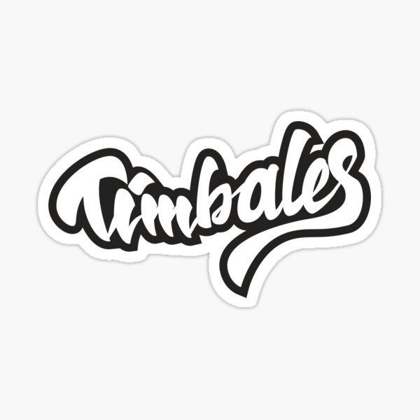 "Timbales Typoraphy Design" Sticker by Vectorsbasket | Redbubble