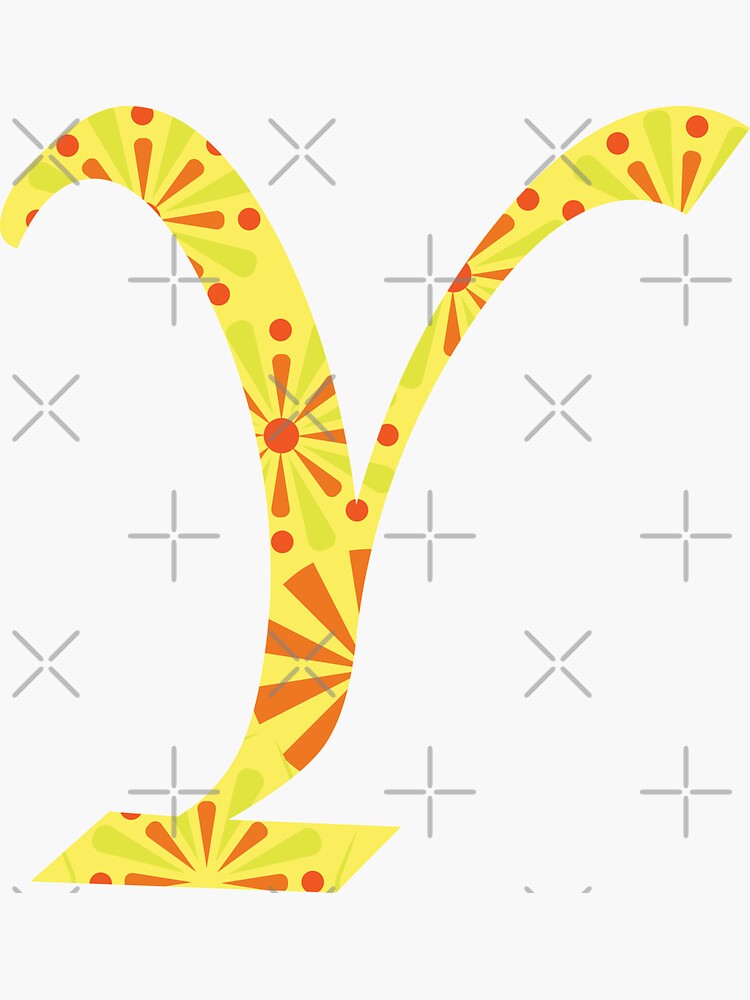 "Letter Y Sticker" Sticker for Sale by SakiOno | Redbubble