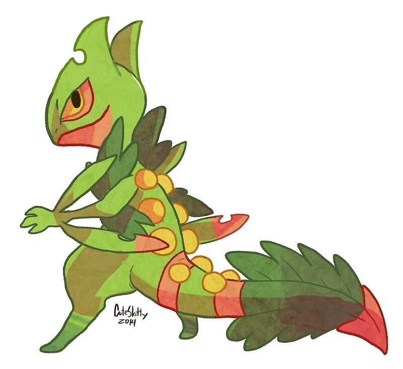 "Cute mega Sceptile " by ShaunyS | Redbubble