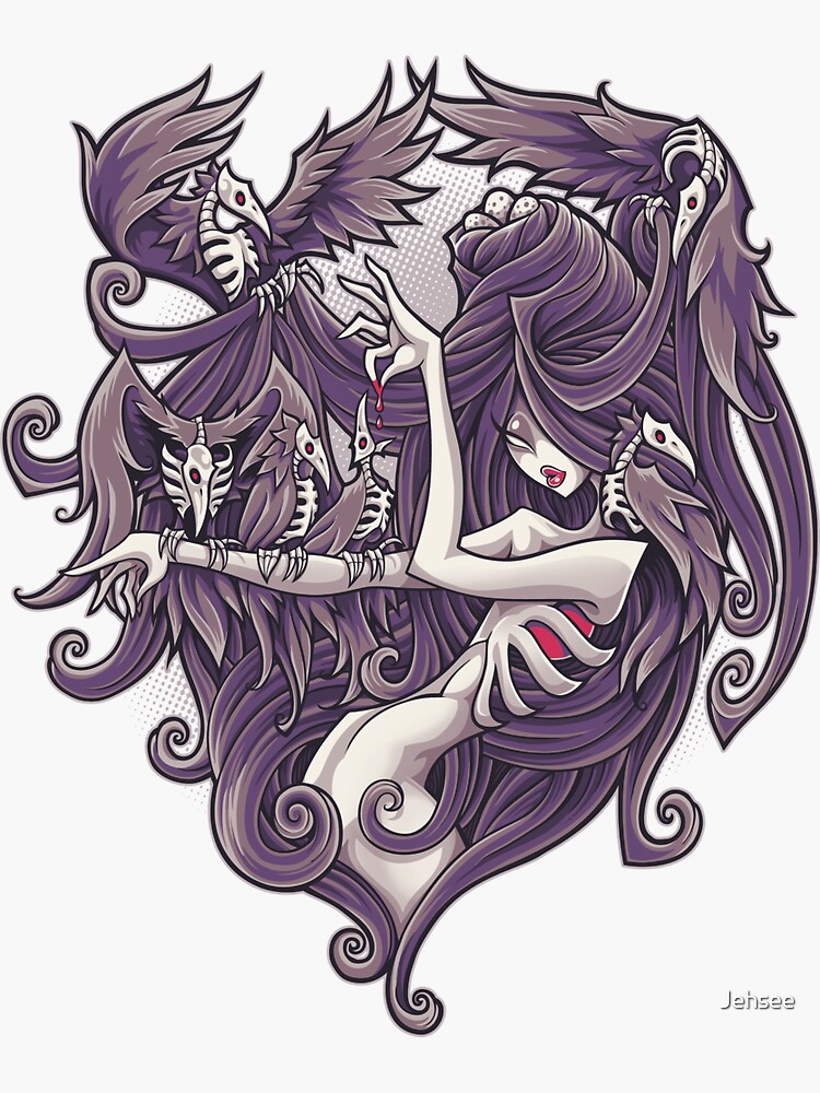 "Ravenous" Sticker for Sale by Jehsee | Redbubble